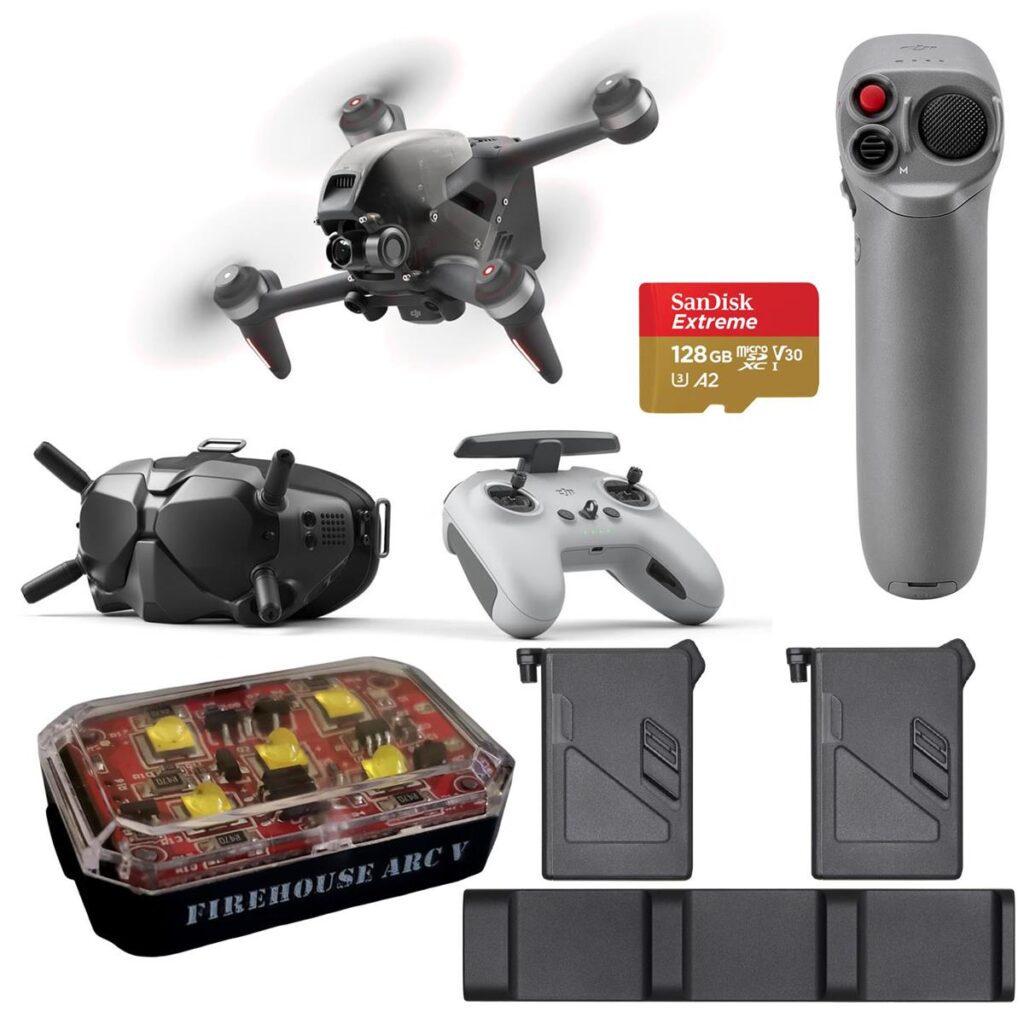 DJI FPV Drone with Fly More Kit, Motion Controller, Strobe Light, 128GB ...