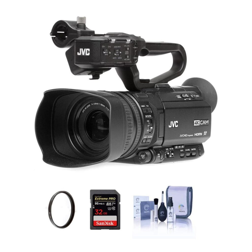 JVC GY-HM180 12.4MP 4K Ultra HD Camcorder 12x Optical Zoom With Free ...